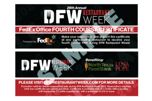 | DFW Restaurant Week